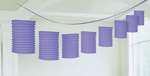 Accordion Style Paper Lantern Garlands | New Purple | Party Decor
