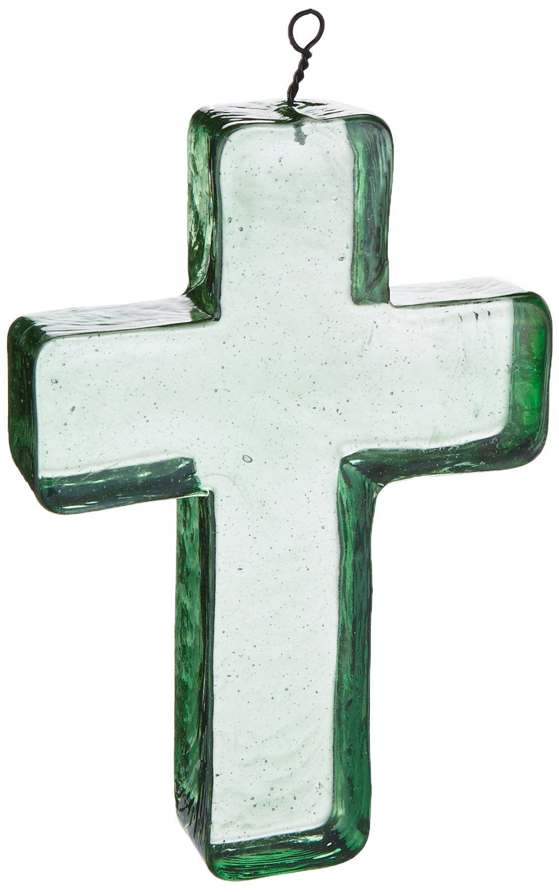 Creative Co-Op Recycled Glass Hanging Cross