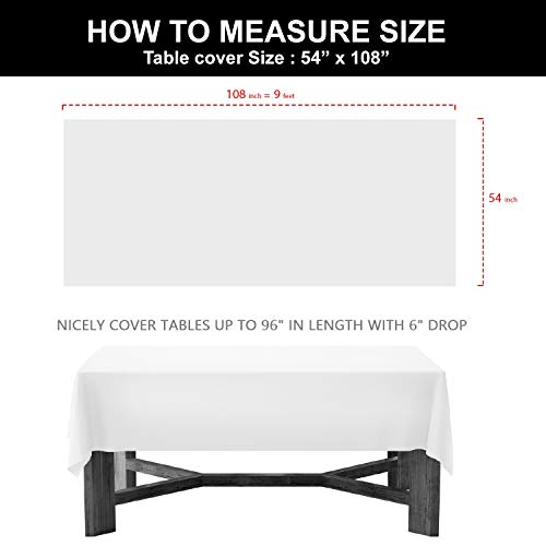 Party Essentials Heavy Duty Plastic Table Cover Available in 44 Colors, 54" x 108", Royal Blue