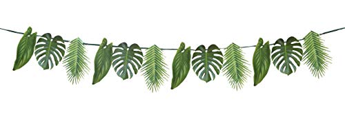 Talking Tables FST6-GARLAND-PALM Tropical Fiesta Palm Leaf Garland Party Decorations, Length 1.5M, 5ft, Green