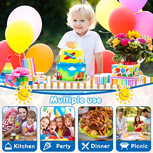 Irenare Train Plastic Tablecloths Train Birthday Party Supplies Train Party boy Tablecovers Train Party Decorations 51 x 87 Inch(3 Pieces)