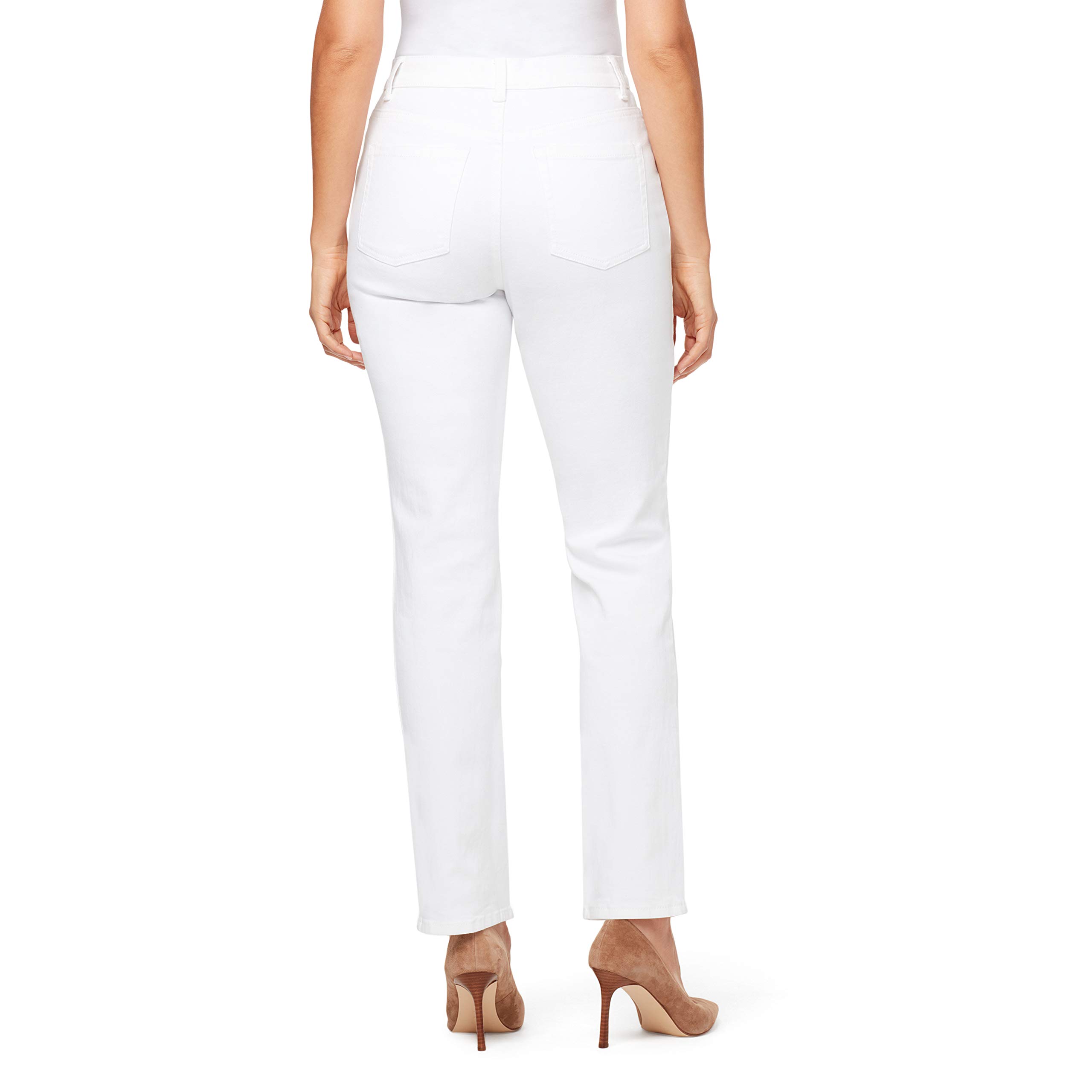 Gloria Vanderbilt womens Amanda Classic High Rise Tapered Jeans, Vintage White, 6 Long US