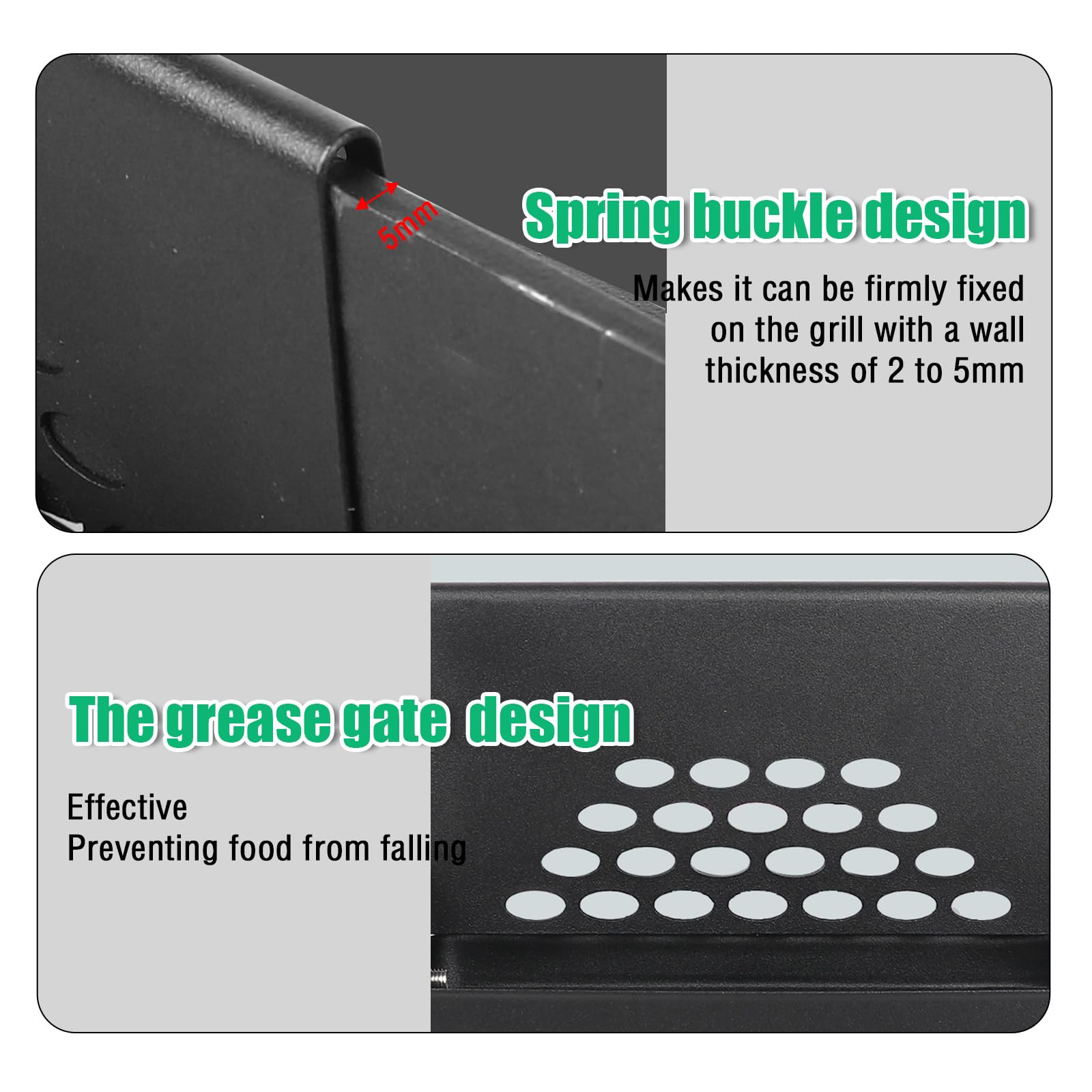 Upgrade Blackstone Grease Catcher - Rear Drainage Funnel for Blackstone Griddle - 17", 22", 28", 36" Sizes