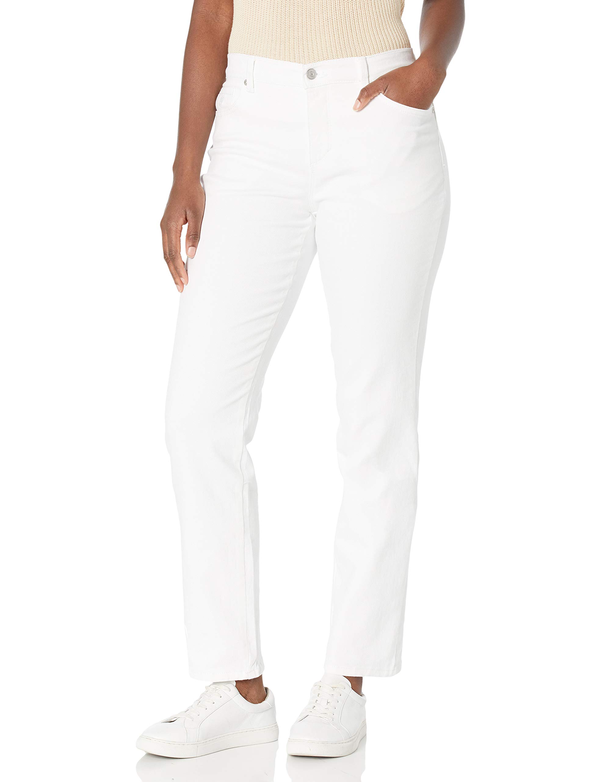 Gloria Vanderbilt womens Amanda Classic High Rise Tapered Jeans, Vintage White, 6 Long US