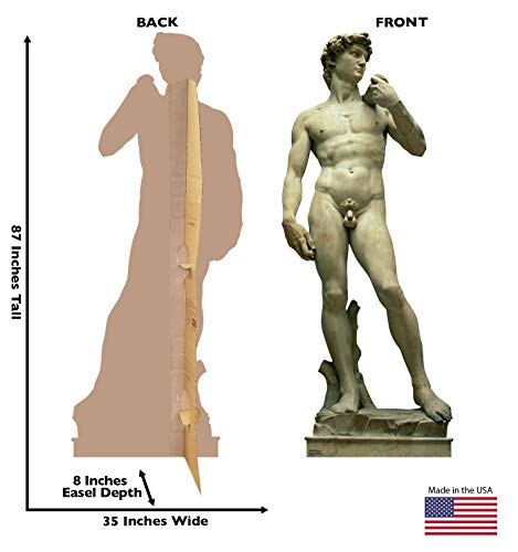 Advanced Graphics Statue of David Life Size Cardboard Cutout Standup - Italy Party Theme
