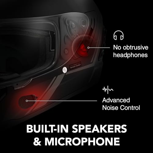 Sena Stryker Full Face Smart Helmet with Integrated Mesh and Bluetooth Communications, LED Taillight, and Sound by Harman Kardon, DOT (Matte Black, Medium)