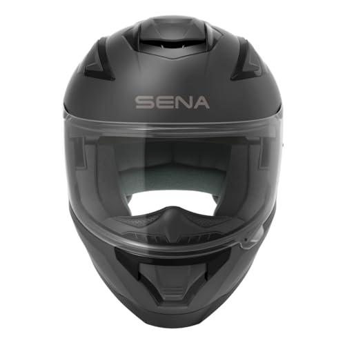 Sena Stryker Full Face Smart Helmet with Integrated Mesh and Bluetooth Communications, LED Taillight, and Sound by Harman Kardon, DOT (Matte Black, Medium)