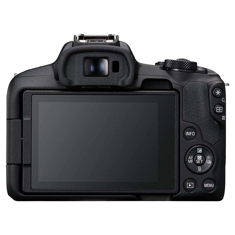Canon EOS R50 Mirrorless Digital Camera Body Black with Canon RF-S 18-45mm f/4.5-6.3 IS STM Lens 3 Lens Kit & Complete Accessory Bundle + 64GB + Flash & More - International Model (Renewed)