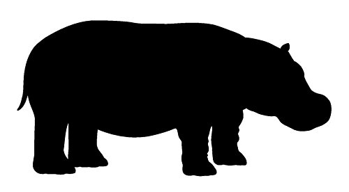 8x10 Hippopotamus, Hippo Stencil Made from 4 Ply Matboard