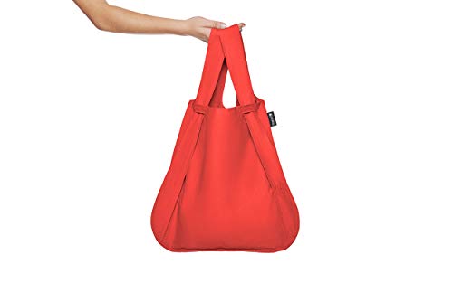 Notabag Original 2 in 1 Backpack and Bag (Red) – Backpack waterproof – reusable grocery bags foldable – clever design for more flexibility – backpack waterproof – grocery tote bag