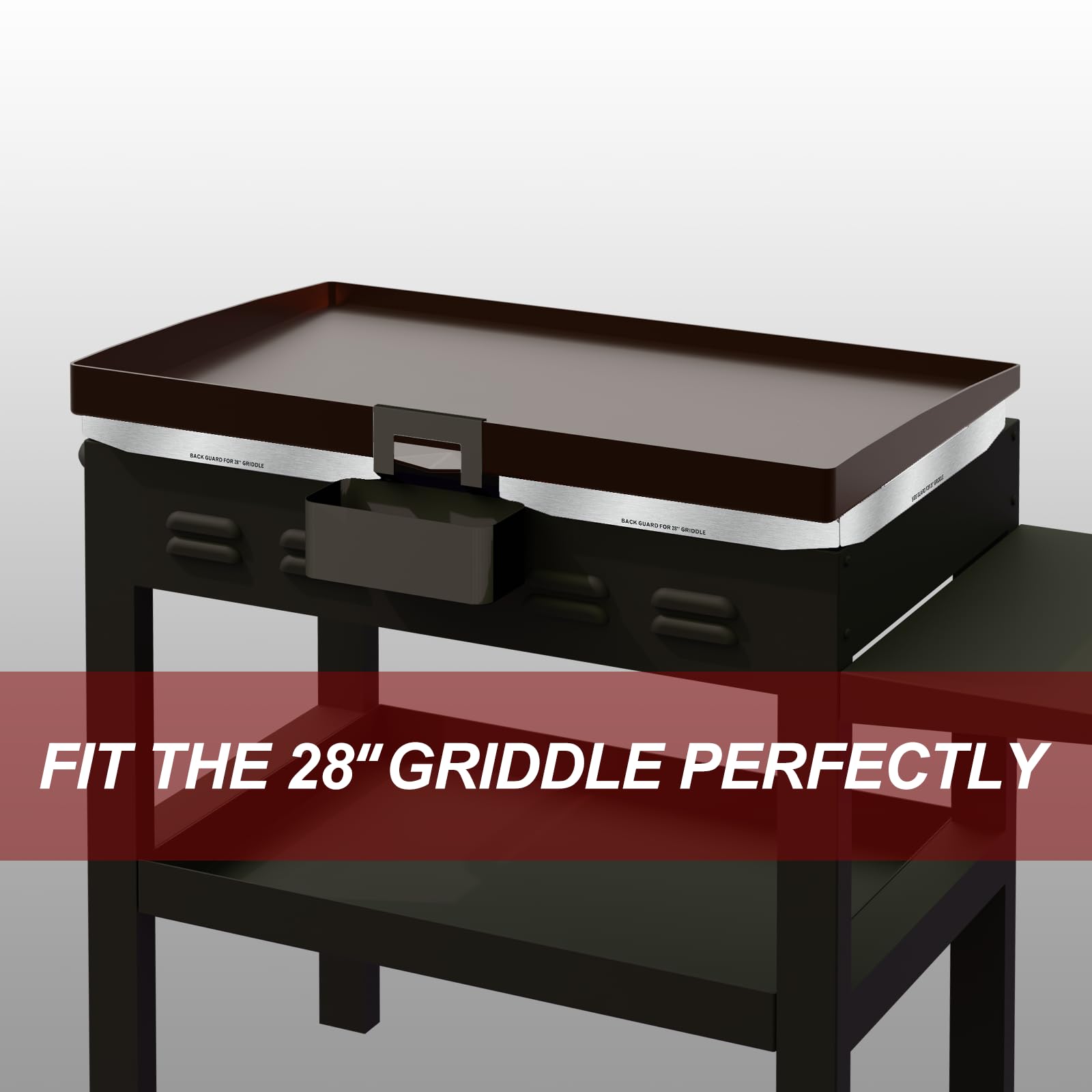 Wind Guard for Blackstone Griddle 28 Inch, Griddle Accessories for Blackstone Griddle, Magnetic Wind Screens Protect Flame Hold Heat, Compatible with Rear Grease Cup, Hood and Side Shelf, Grill Gift