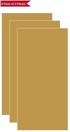 Gold Plastic Tablecloths 3 Pack Disposable Table Covers 54 x 108 Inches Shower Party Tablecovers PEVA Vinyl Table Cloths for Rectangle Tables up to 8 ft and Picnic BBQ Birthday Wedding Banquet