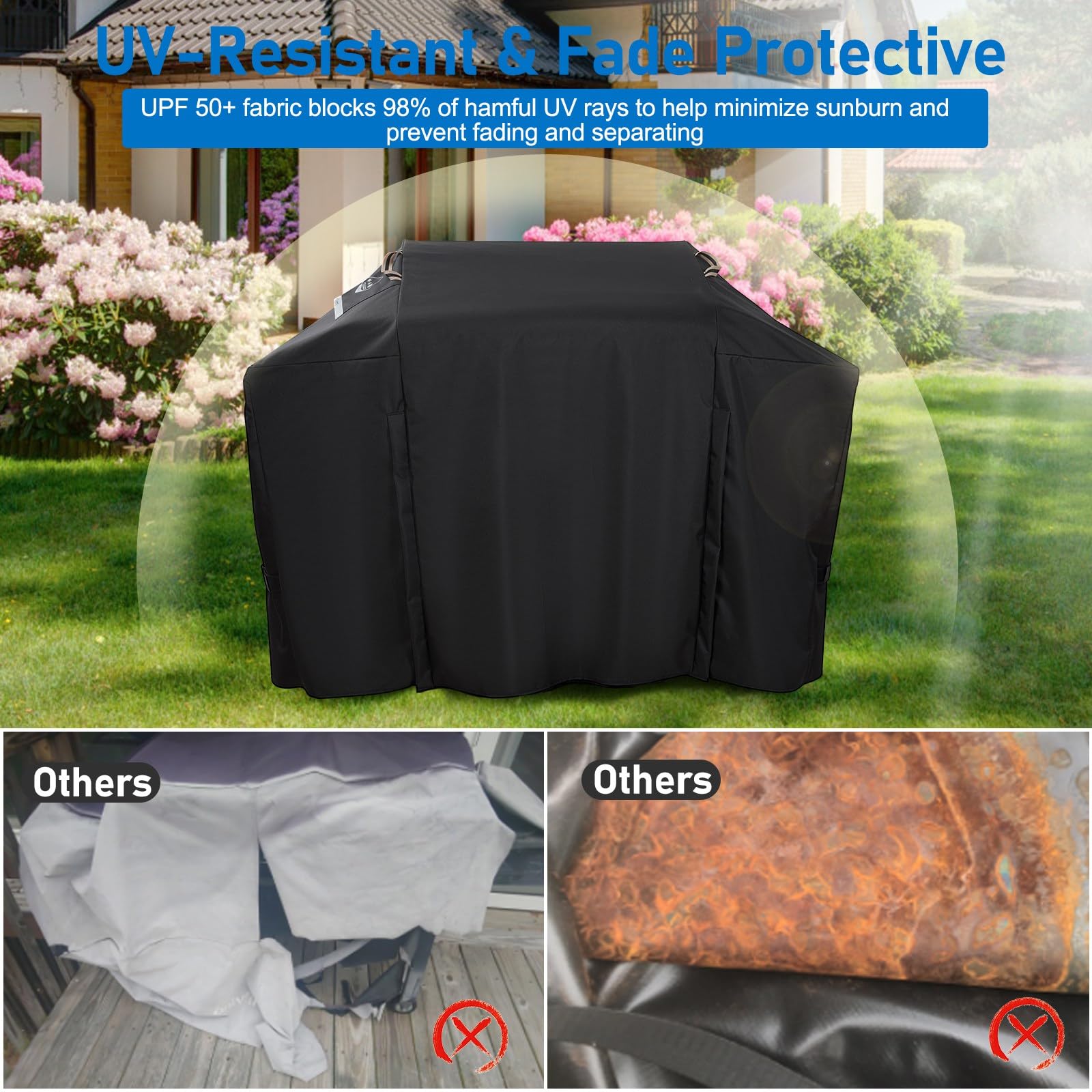 Griddle Cover for Blackstone 28 XL inch Griddle,Rip-Proof Upgraded Heavy Duty Material 75in Culinary Griddle Cover,Waterproof UV & Fade Resistant Flat Top Gas Grill Cover with Strap and Two Zippers