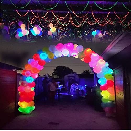 20 LED Light Up Balloons Mixed Color Flashing Last 24Hours Birthday Wedding Camping Glow Bachelor Housewarming Baby Shower Graduation Party Easter Valentine's Day Decorations