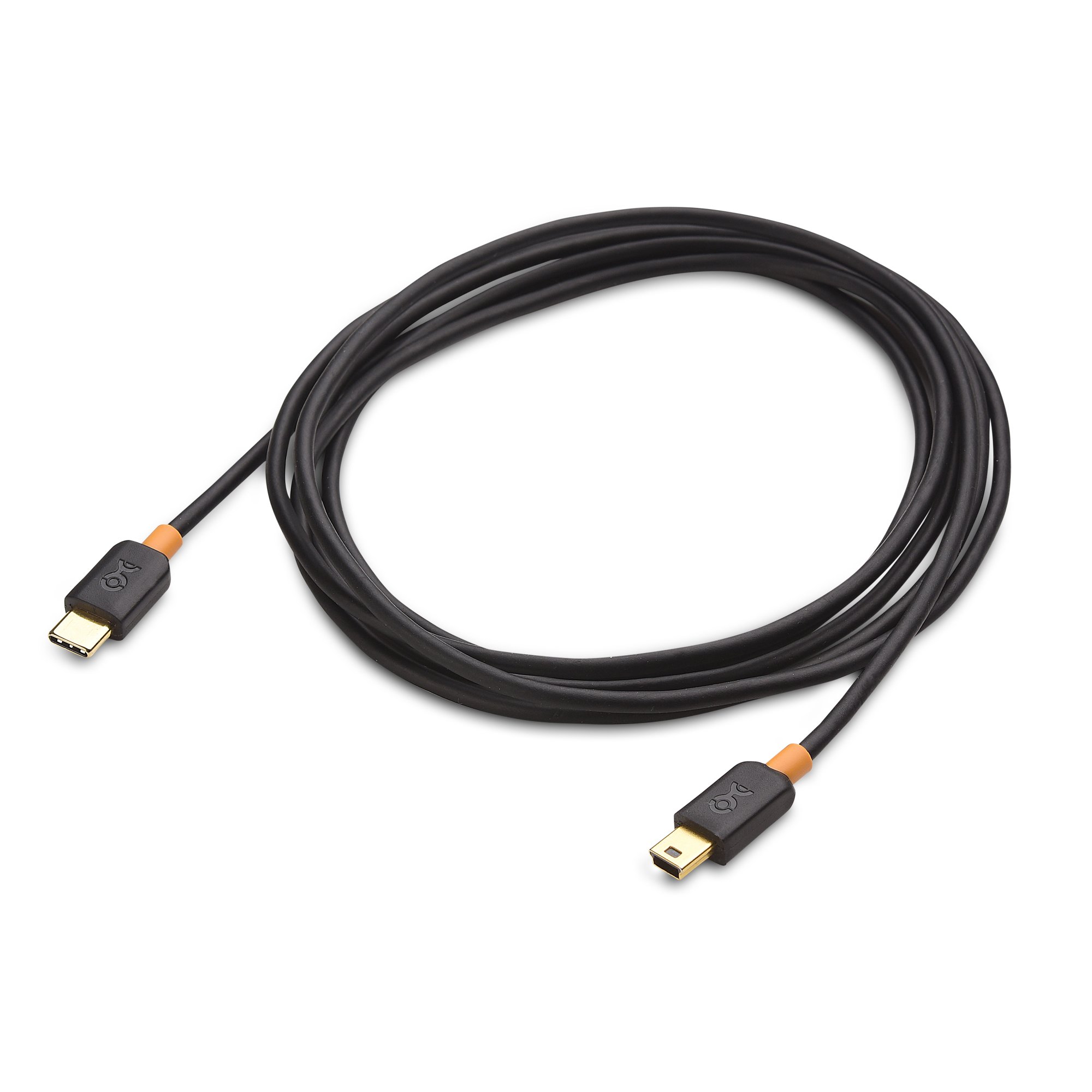Cable Matters Mini USB to USB C Cable - 6.6ft, 480Mbps Data, 15W Charging, USBC to MiniUSB Cable for Game Controller, Camera, GPS, Dash Cam, Black