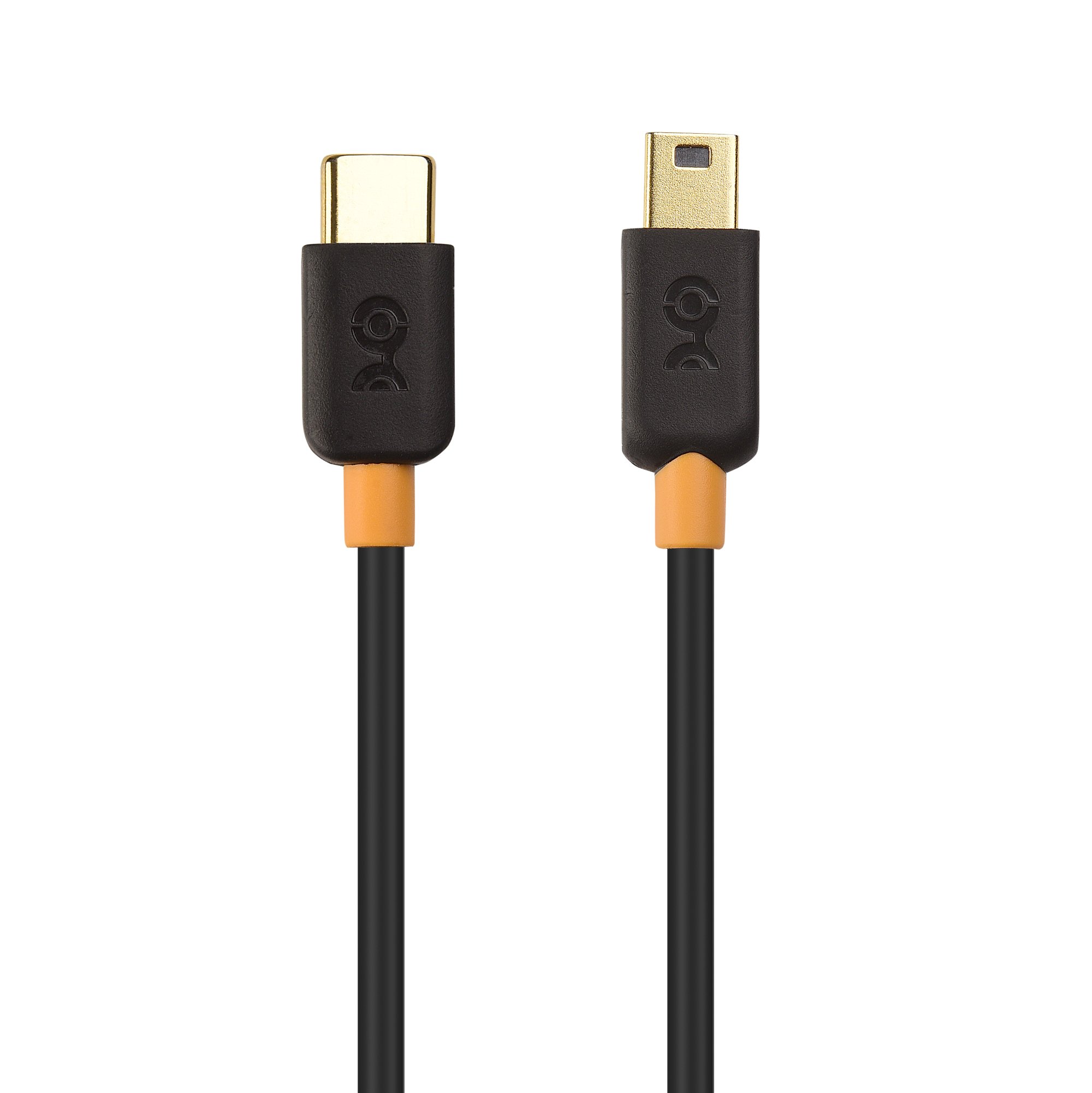 Cable Matters Mini USB to USB C Cable - 6.6ft, 480Mbps Data, 15W Charging, USBC to MiniUSB Cable for Game Controller, Camera, GPS, Dash Cam, Black
