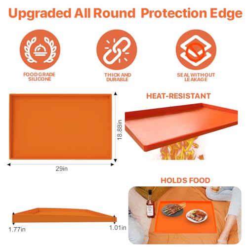 Diketone Silicone Griddle Cover fit Blackstone 28 Inch Griddle, Heavy Duty Upgraded Full-Cover, Reusable Food Grade Silicone Protective Grill Mat, Griddle Accessories for Blackstone (Fit 28" Griddle)