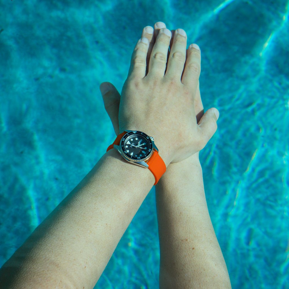 Archer Watch Straps - Soft Silicone Quick Release Watch Bands (Portland Orange, 20mm)