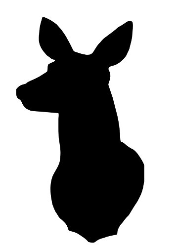 8x10 Doe Head Style 2 Stencil Made from 4 Ply Matboard