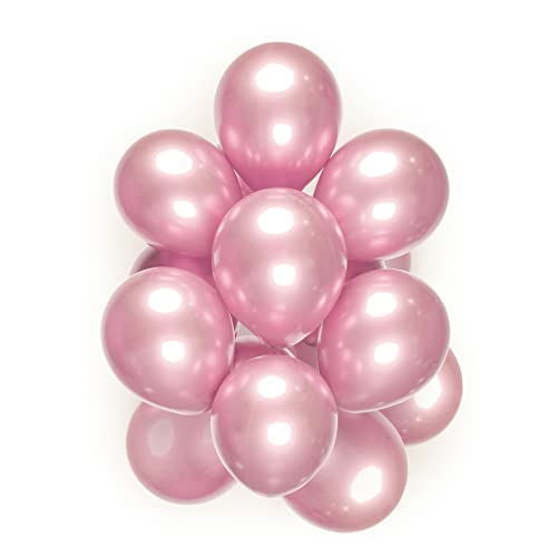 Light Pink Metallic Balloons,12inch(50pcs)Chrome Latex Pink Balloons,Tiffany Metallic balloonns.