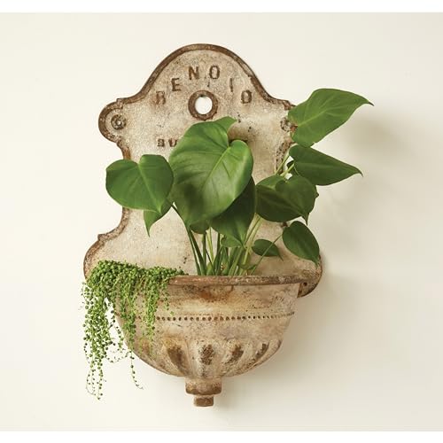Creative Co-Op Reproduction of Vintage Iron Wall Water Fountain