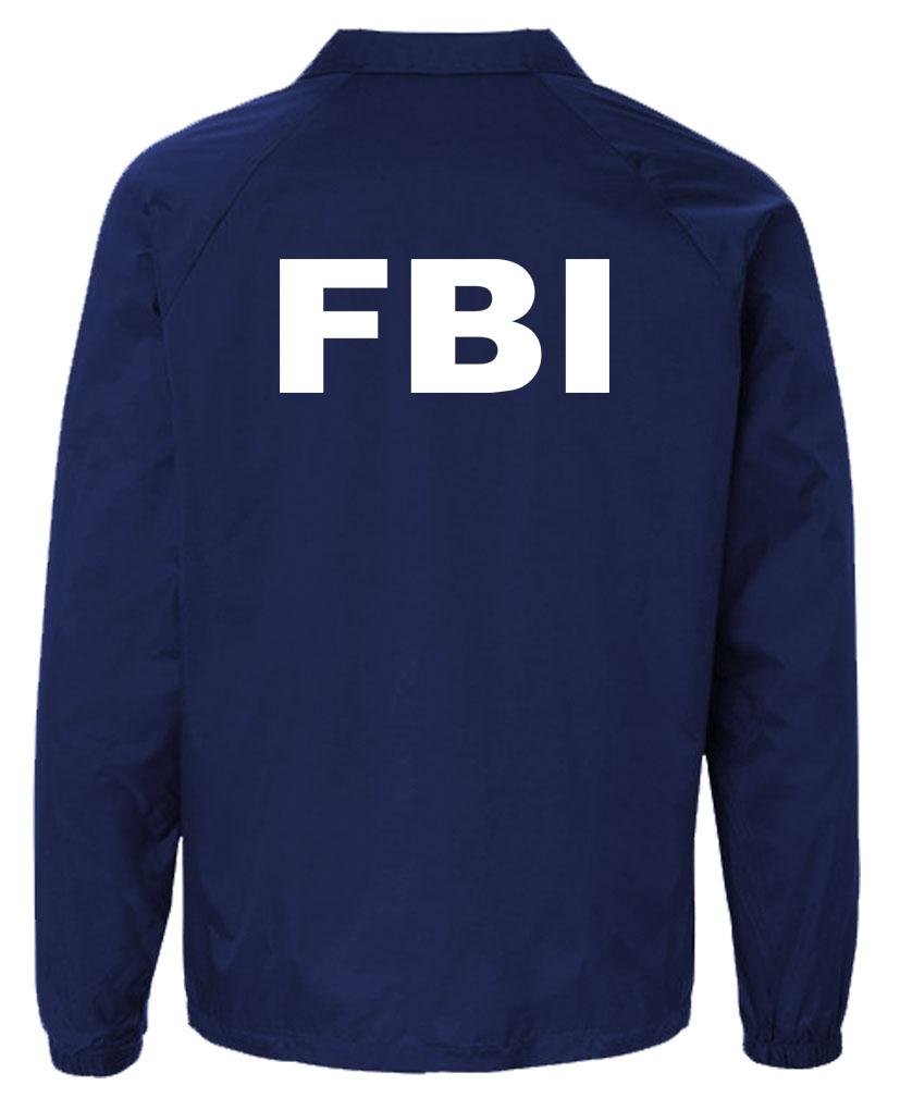 The Goozler FBI - bureau novelty duty costume jacket - Mens COACHES Jacket, L, Navy
