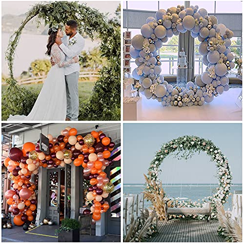 Fomcet 9.2FT Large Round Backdrop Stand Gold Metal Circle Wedding Balloon Arch Frame for Wedding Ceremony Anniversary Birthday Party Baby Shower Photo Background Decoration