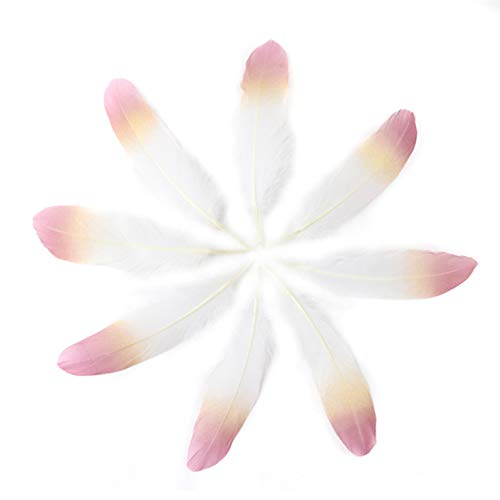 LOVENJOY Pre-Strung Fairy Feather Garlands (Romantic Purple Shaded into Gold and White)