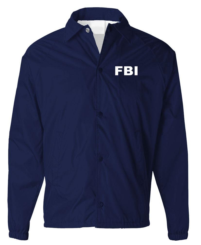 The Goozler FBI - bureau novelty duty costume jacket - Mens COACHES Jacket, L, Navy