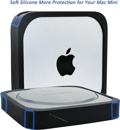 Mini Mount Protection Cover- Soft Silicone Cover for Mac Mini 2010-2023,M1,M2,M2 Pro Scratch Free in Metal Mount Holder(Silicone Coverage)