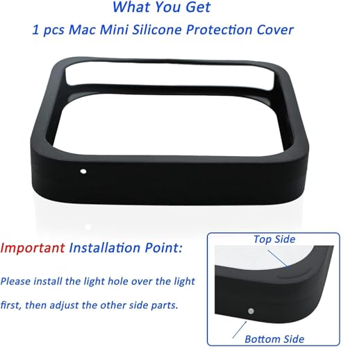 Mini Mount Protection Cover- Soft Silicone Cover for Mac Mini 2010-2023,M1,M2,M2 Pro Scratch Free in Metal Mount Holder(Silicone Coverage)