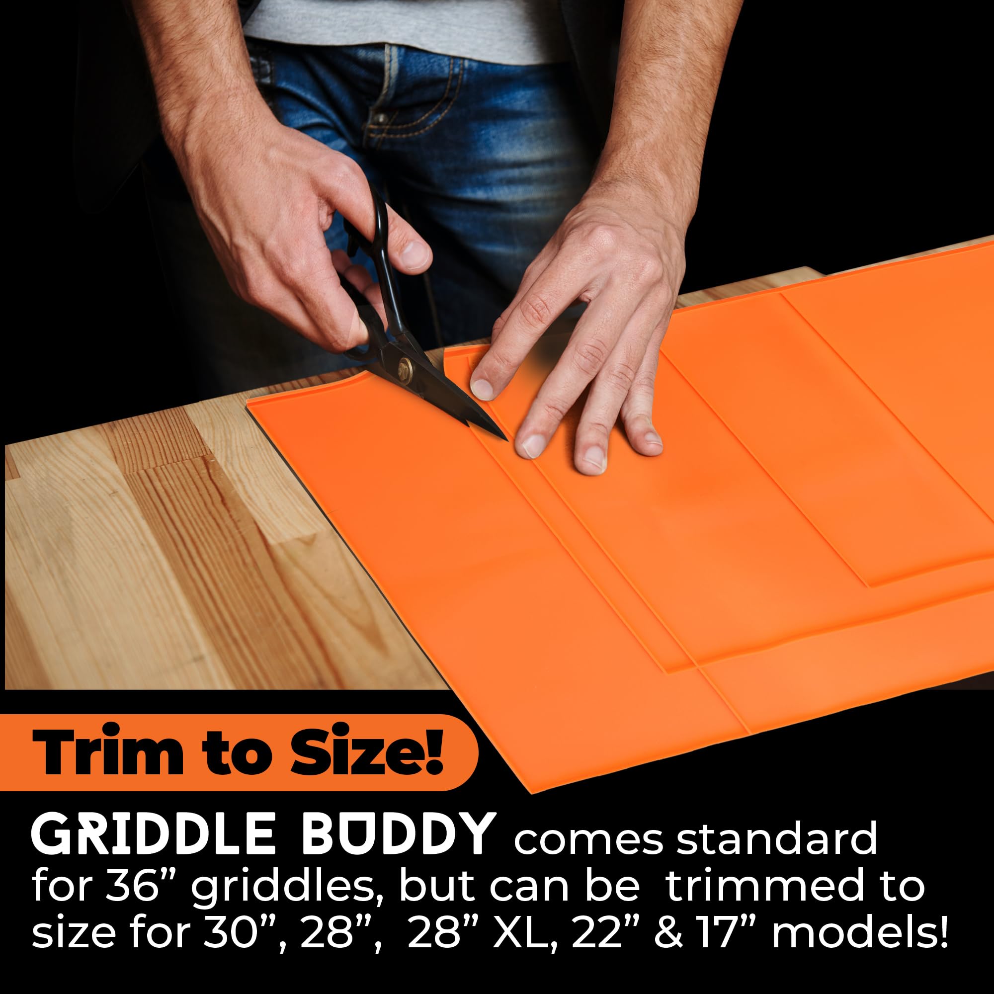 Silicone Griddle Mat by Griddle Buddy for Blackstone Griddles 36", 30", 28", 22" & 17", Heavy Duty Food Grade Mat, Protect from Rodents, Insects, Debris, Rust, All Season Cooking Cover