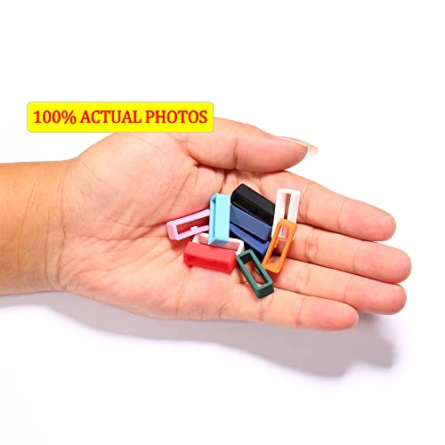 RCNZWQB 12PCS rubber silicone Watch Band keeper Holder loops Smartwatch Strap Retainer Fastener Rings Wristband Replacement Accessories 20mm color2