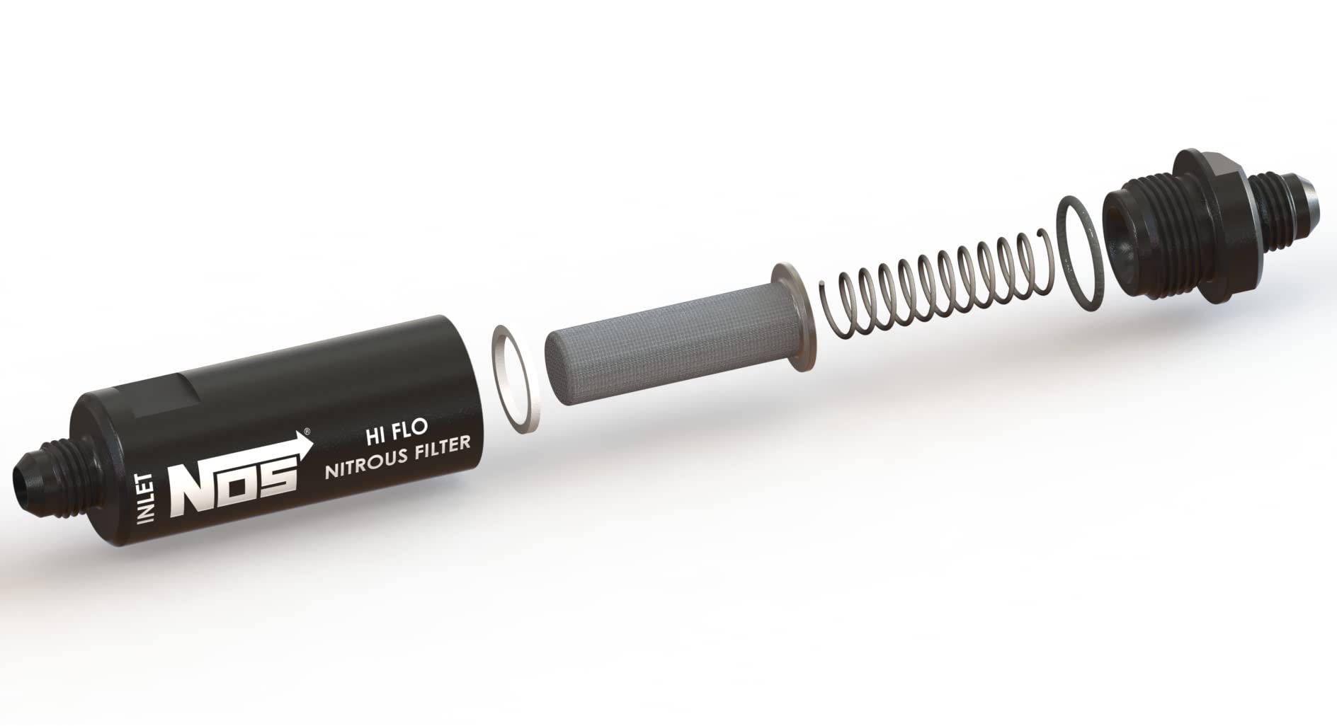 NOS 6An, Hi-Flo Nitrous Filter, Black
