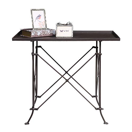 Creative Co-op HD6145 Rectangle Metal Accent Table, 27", Bronze