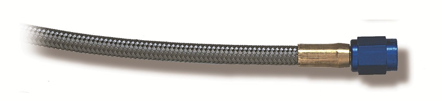 NOS 15250NOS Stainless Steel 4' Braided Hose with -4AN Blue Fittings