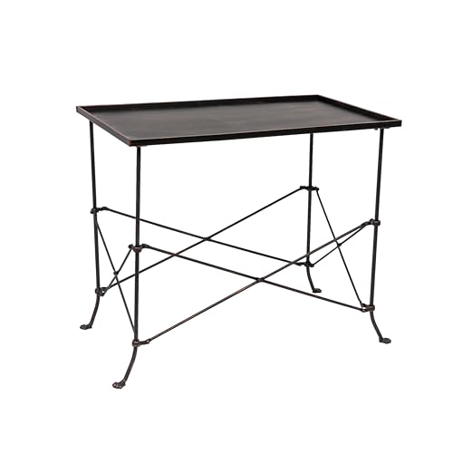 Creative Co-op HD6145 Rectangle Metal Accent Table, 27", Bronze