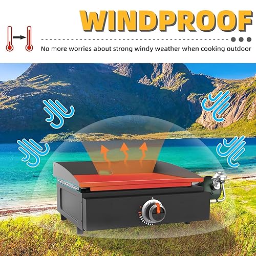 Wind Guards for Blackstone 28 Inch Griddle, Blackstone Griddle Accessories Stainless Steel Magnetic Wind Screen, Protect Flame Hold Heat, Save Gas, Fit with Rear Grease Cup, Hood and Side Shelf