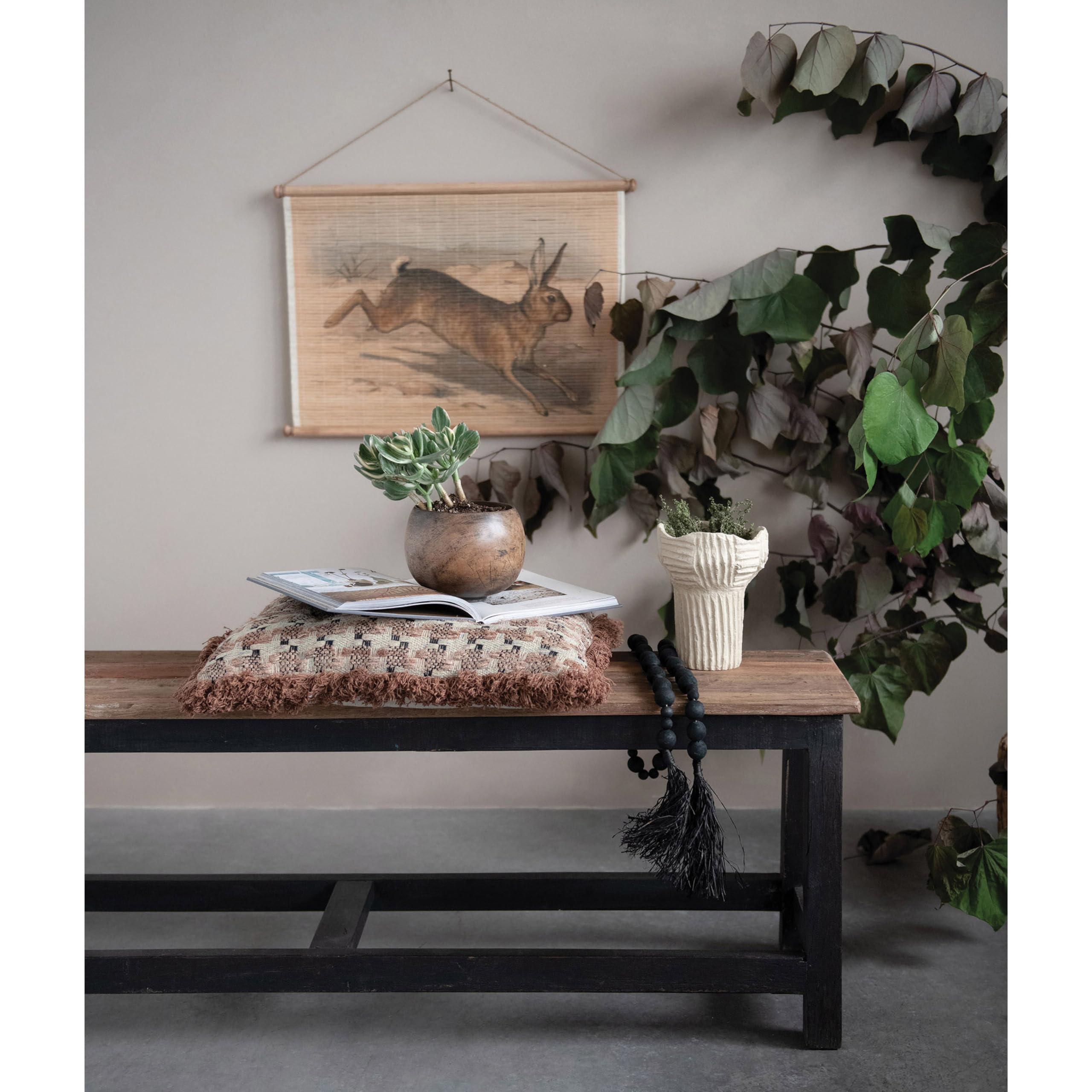 Creative Co-Op Mango Wood Bowl, Walnut Finish