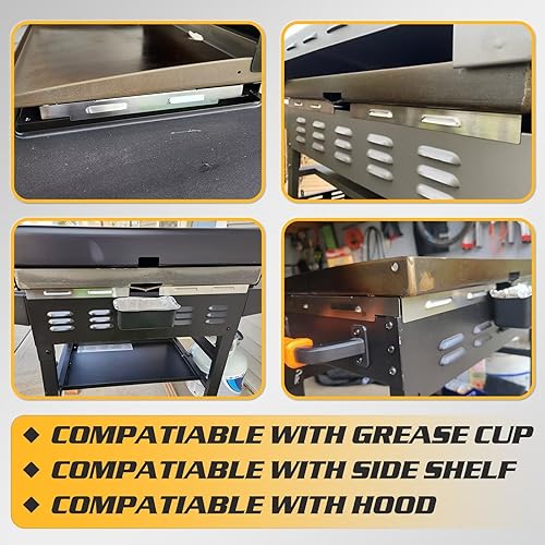 Wind Guards for Blackstone 28 Inch Griddle, Blackstone Griddle Accessories Stainless Steel Magnetic Wind Screen, Protect Flame Hold Heat, Save Gas, Fit with Rear Grease Cup, Hood and Side Shelf
