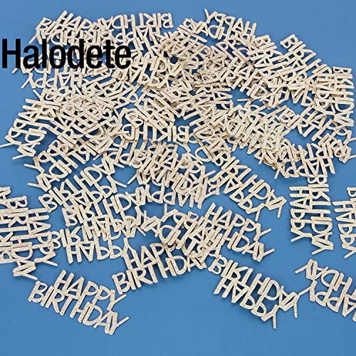 Halodete Happy Birthday Confetti - Birthday Party Table Decorations Gold Glitter Confetti, Table Scatter Confetti Decorations for Baby Shower Birthday Party