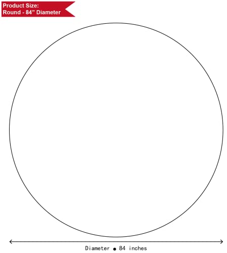 White Plastic Tablecloths 3 Pack Disposable Table Covers 84 Inch Circle Shower Party Tablecovers PEVA Vinyl Table Cloths for Round Tables up to 6 ft and Picnic BBQ Birthday Wedding Catering Banquet