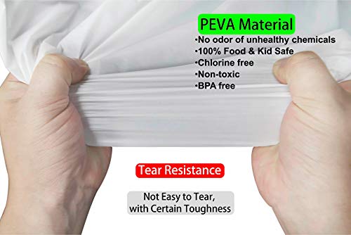 White Plastic Tablecloths 3 Pack Disposable Table Covers 84 Inch Circle Shower Party Tablecovers PEVA Vinyl Table Cloths for Round Tables up to 6 ft and Picnic BBQ Birthday Wedding Catering Banquet