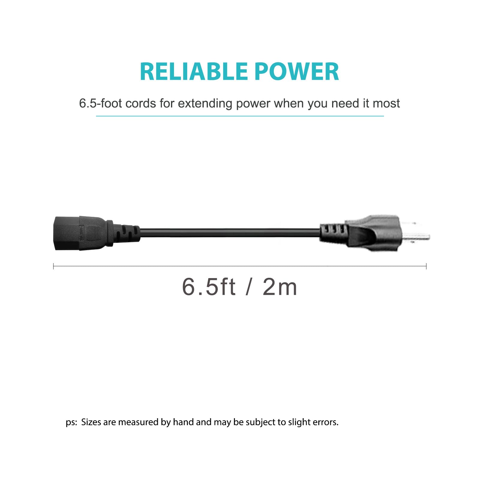 3 Prong AC TV Power Cord Cable for Panasonic Plasma TV, Panasonic Viera TV, LG TV, 3D Printer Computers, TVs, Monitors & More Charger Replacement Power Cable