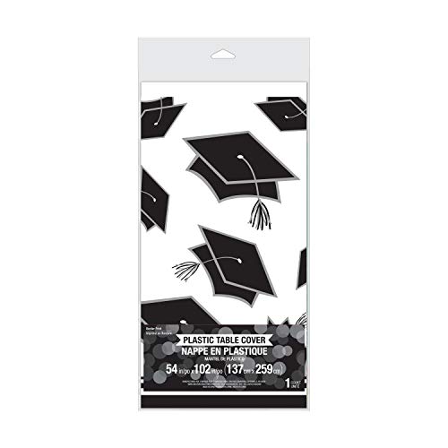 Creative Converting Plastic Tablecover, 54" x 102", White