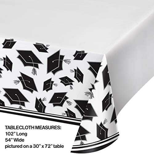 Creative Converting Plastic Tablecover, 54" x 102", White