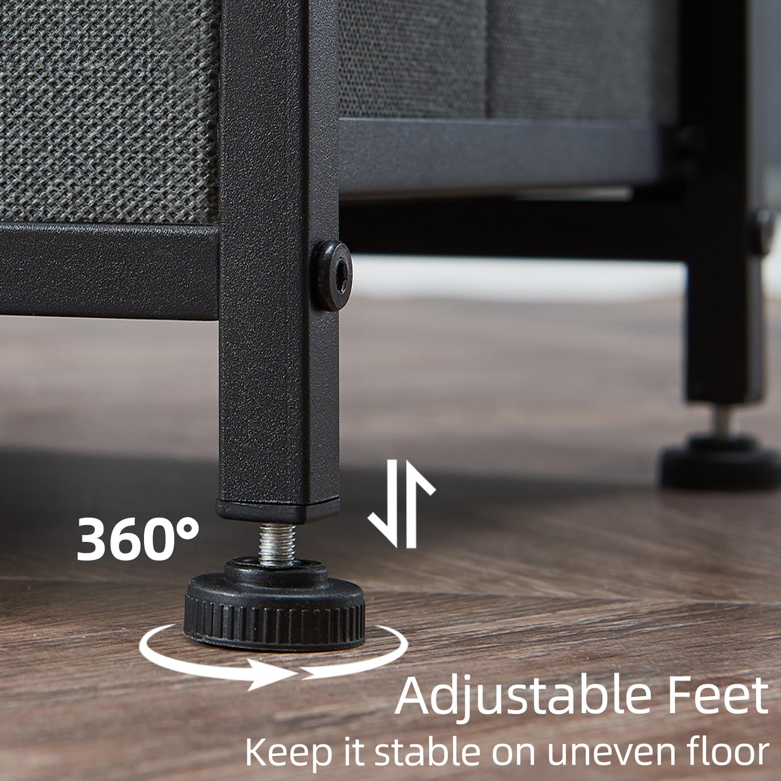 Somdot Narrow Dresser with 4 Drawers, Slim Storage Chest of Drawers with Removable Fabric Drawers for Closet Small Spaces Bathroom Bedroom Laundry, Charcoal Grey