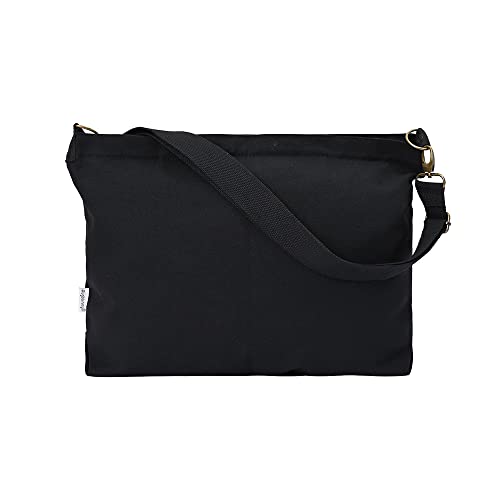 Augbunny Heavy Duty Canvas Zipper Close Messenger Shoulder Crossbody Bag Fashion Satchel Multi Purpose Daily Use Casual Tote