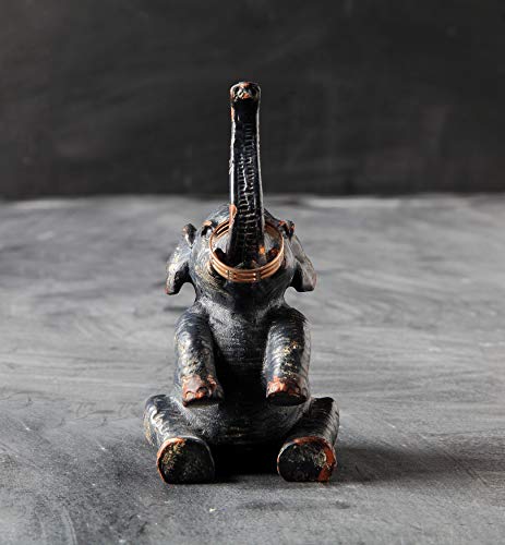 Creative Co-Op Pewter Elephant Ring Holder