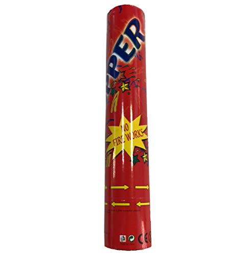(12 Pack) Large (12 Inch) Confetti Cannons Air Compressed Party Poppers Indoor and Outdoor Safe Perfect For Any Party New Years Eve or Wedding Celebrations Shoot Streamers 10 Foot